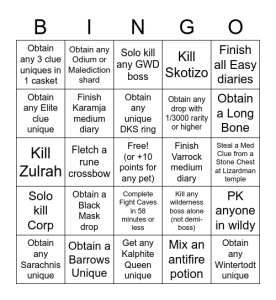 OSRS Bingo Board Ideas - Best OSRS Guides